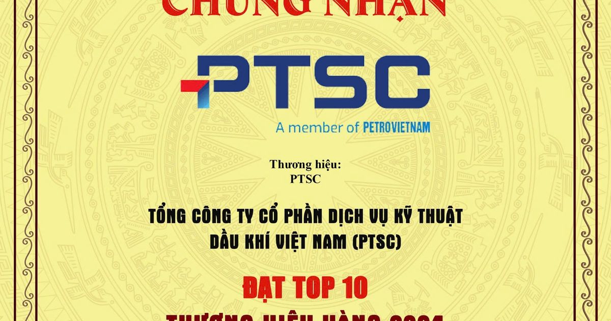 PTSC được vinh danh Thương hiệu vàng Việt Nam 2024